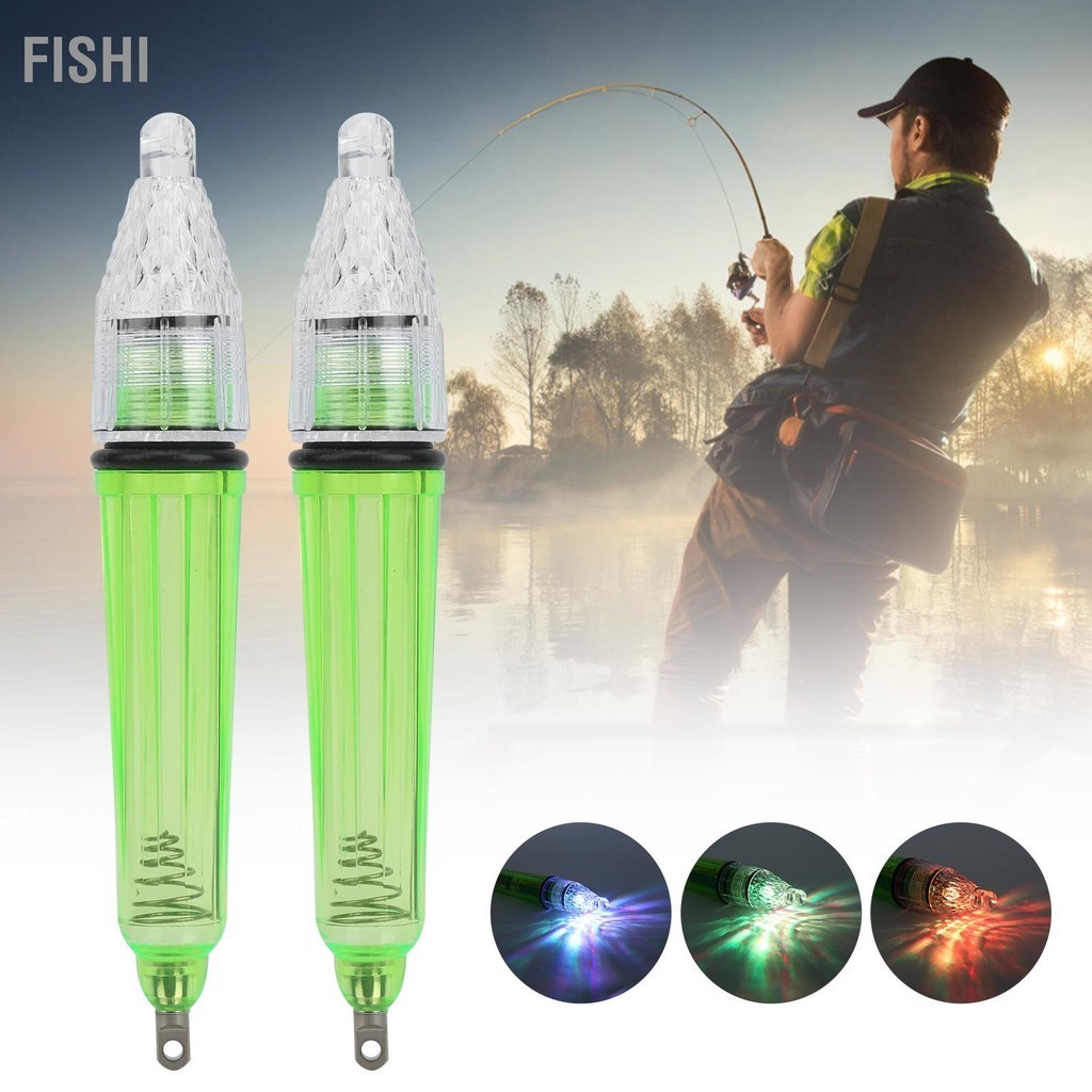 Fishi 2 ชิ้นตกปลาทะเลน้ำจืด Universal โคมไฟปลาหมึกใต้น้ำดึงดูด LED Lure ...