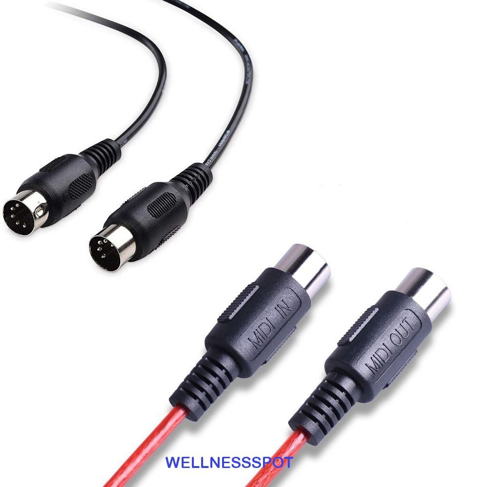 Wellnessspot MIDI สายชายหลายความยาว MIDI Extension Cable, สีดําเพลง ...