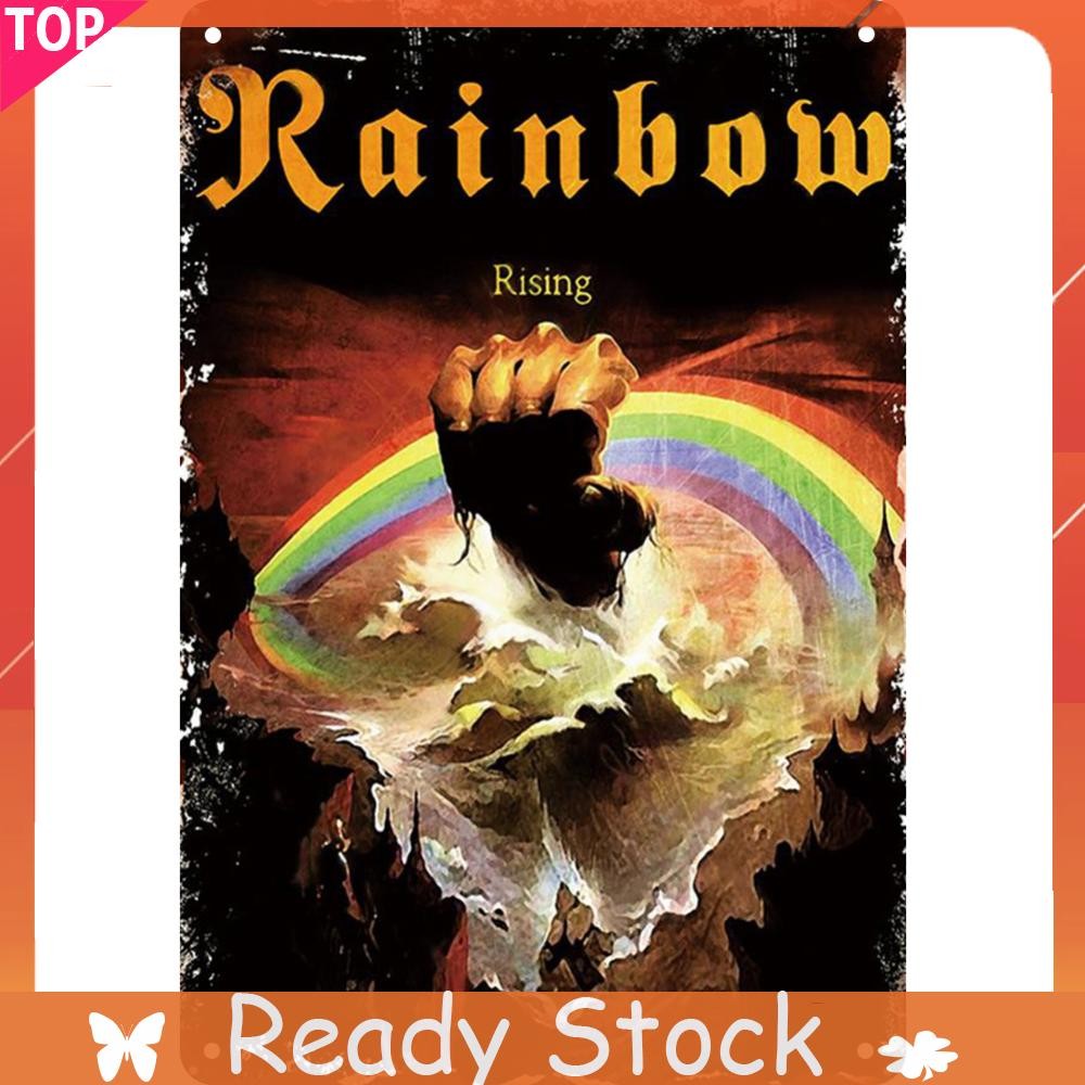 Vintage Rainbow Rising Retro แผ่นโลหะป้ายดีบุกโล่โปสเตอร์ Wall Art ...
