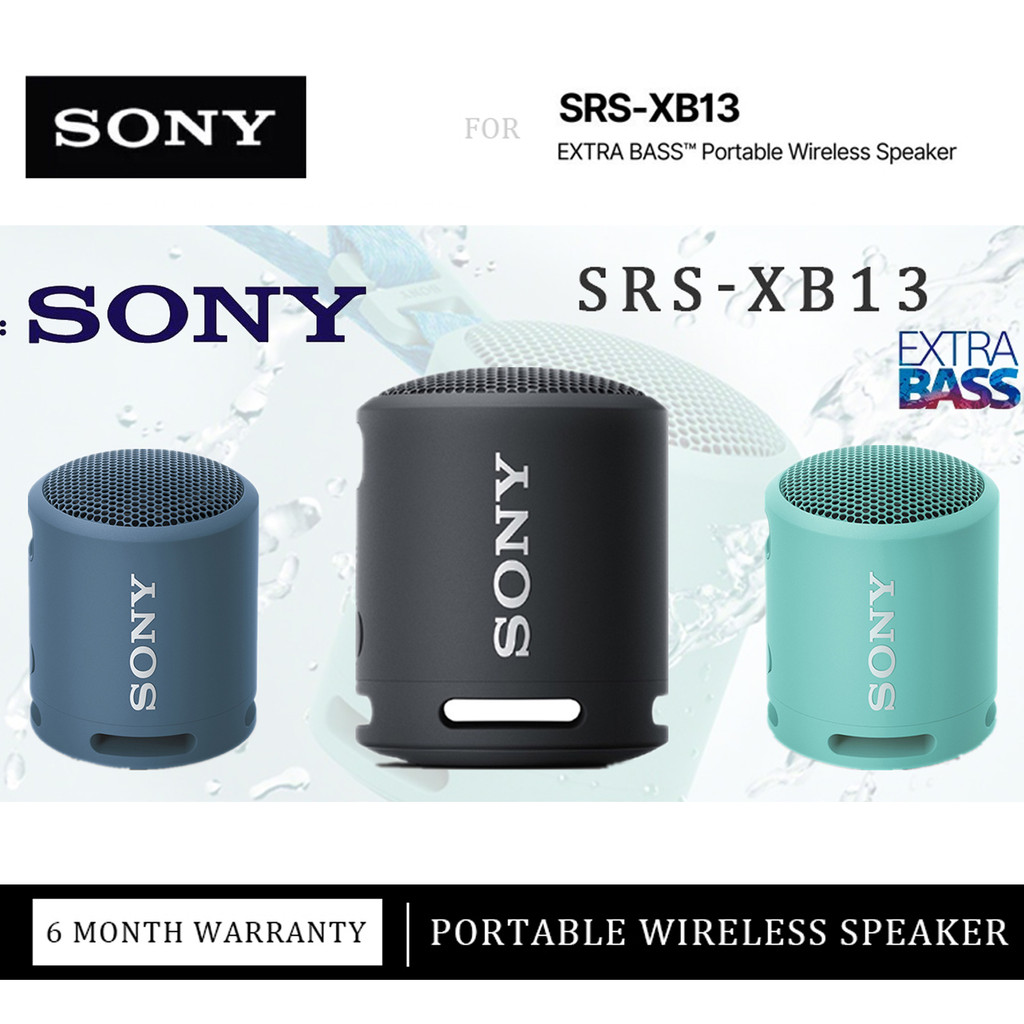 ลำโพง Wireless Bluetooth ของแท้ Sony SRS-XB13 Portable Speaker IP67 ...