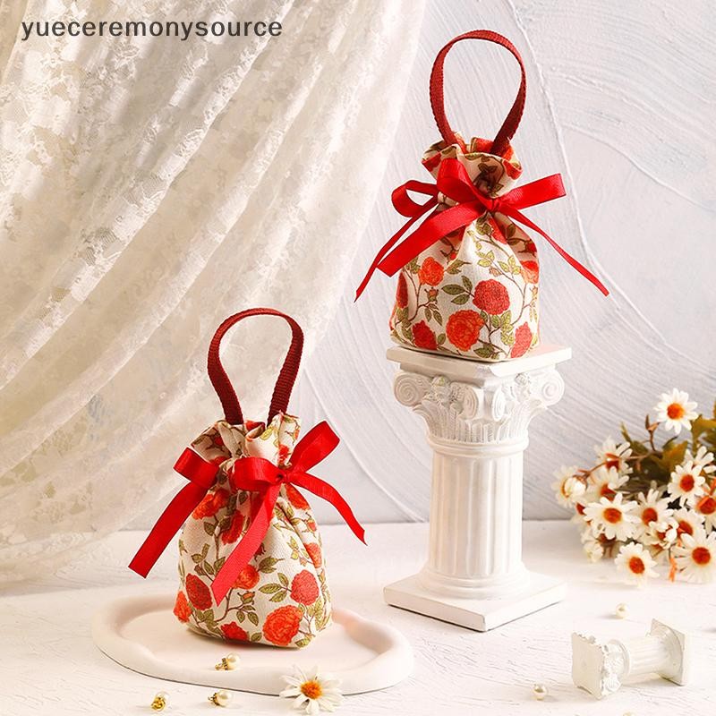 SELL Best กระเป๋าขนมแต่งงาน Creative Candy Bag ดอกไม้ Hand-painted ...