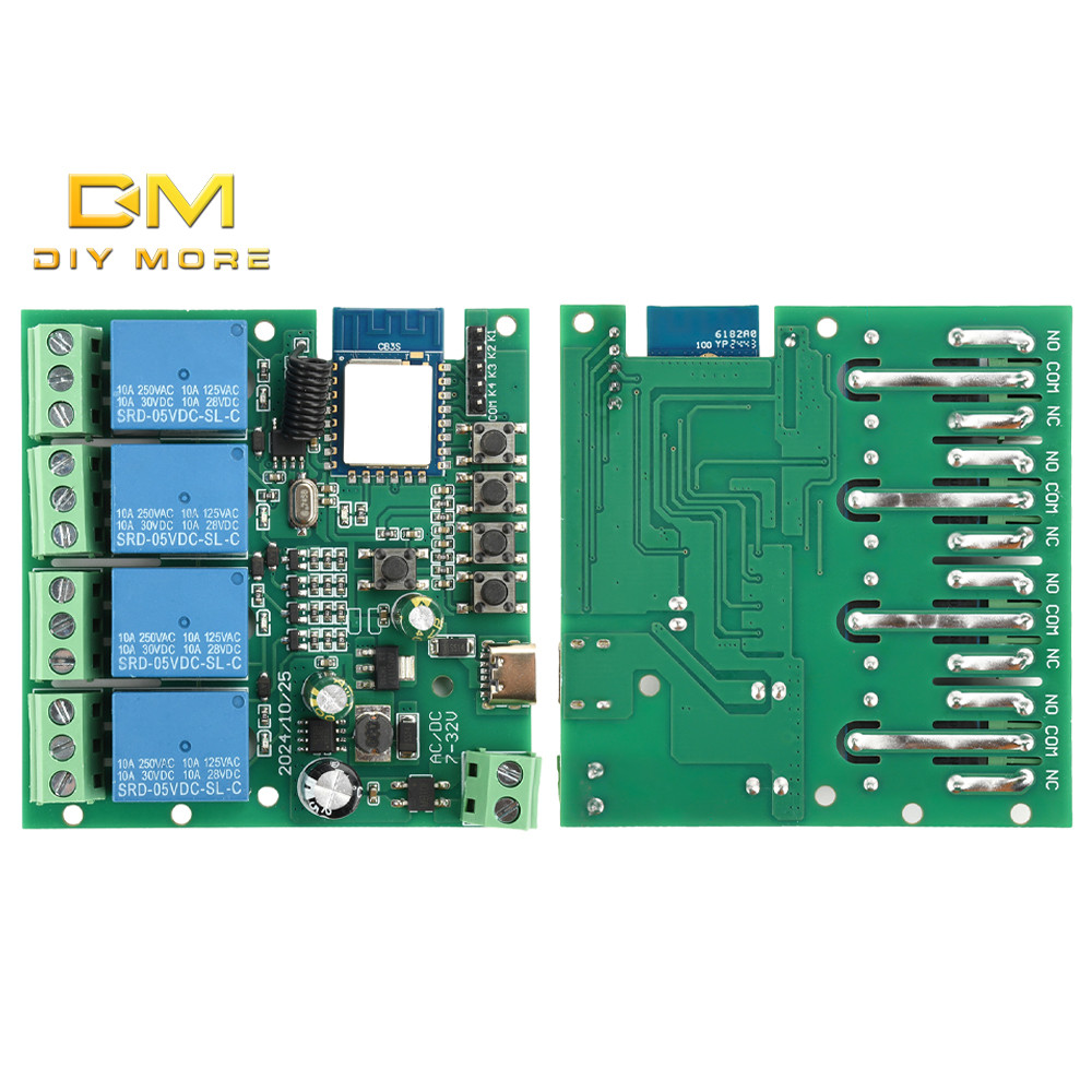 Diymore DC/AC 5VDC 7-32V 4-Channel Wifi รีโมทคอนโทรลรีเลย์โมดูลสวิทช์มี Been เชื่อมต่อ Graffiti ...