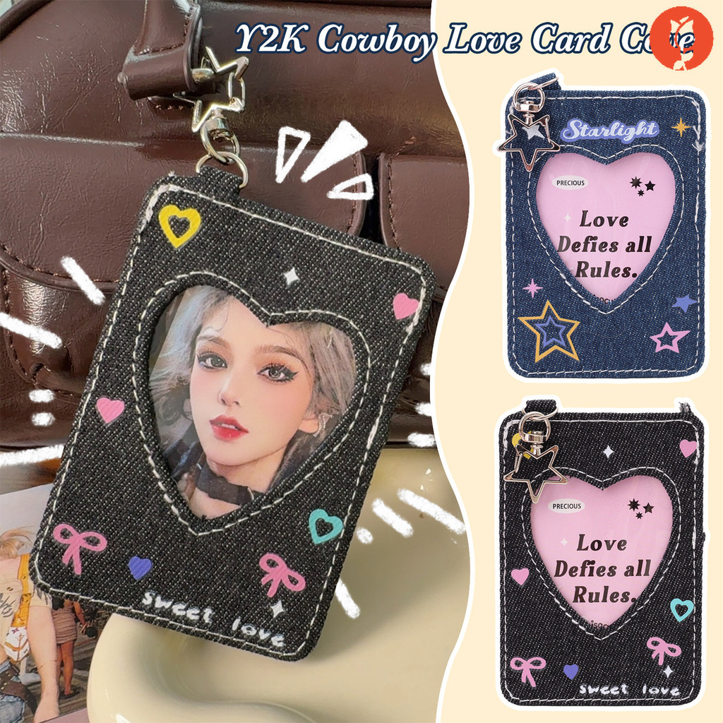 Y2k Denim Style Bus Campus Subway Card Cover- ปลอกป้องกันตกแต่งไอดอล ...