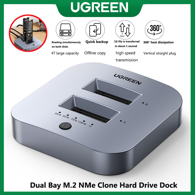 Ugreen M.2 NVMe Cloner Dual-Bay NVMe แท่นวาง USB C เป็น NVMe SSD ... Ugreen M.2 NVMe Cloner Dual-Bay NVMe แท่นวาง USB C เป็น NVMe SSD ...