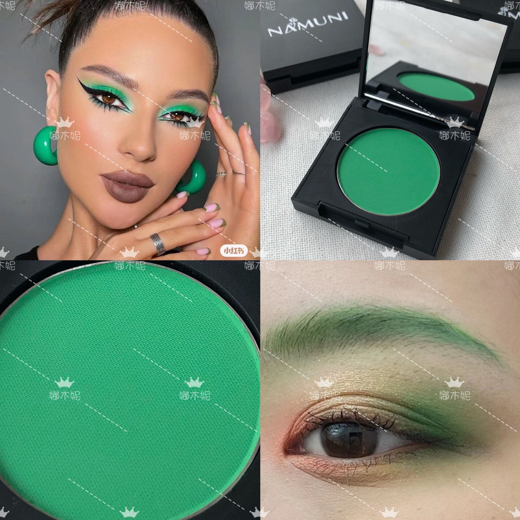 สินค ้ าใหม ่ Matte Green Eyeshadow Monochrome Light Green ของแท ้ ...