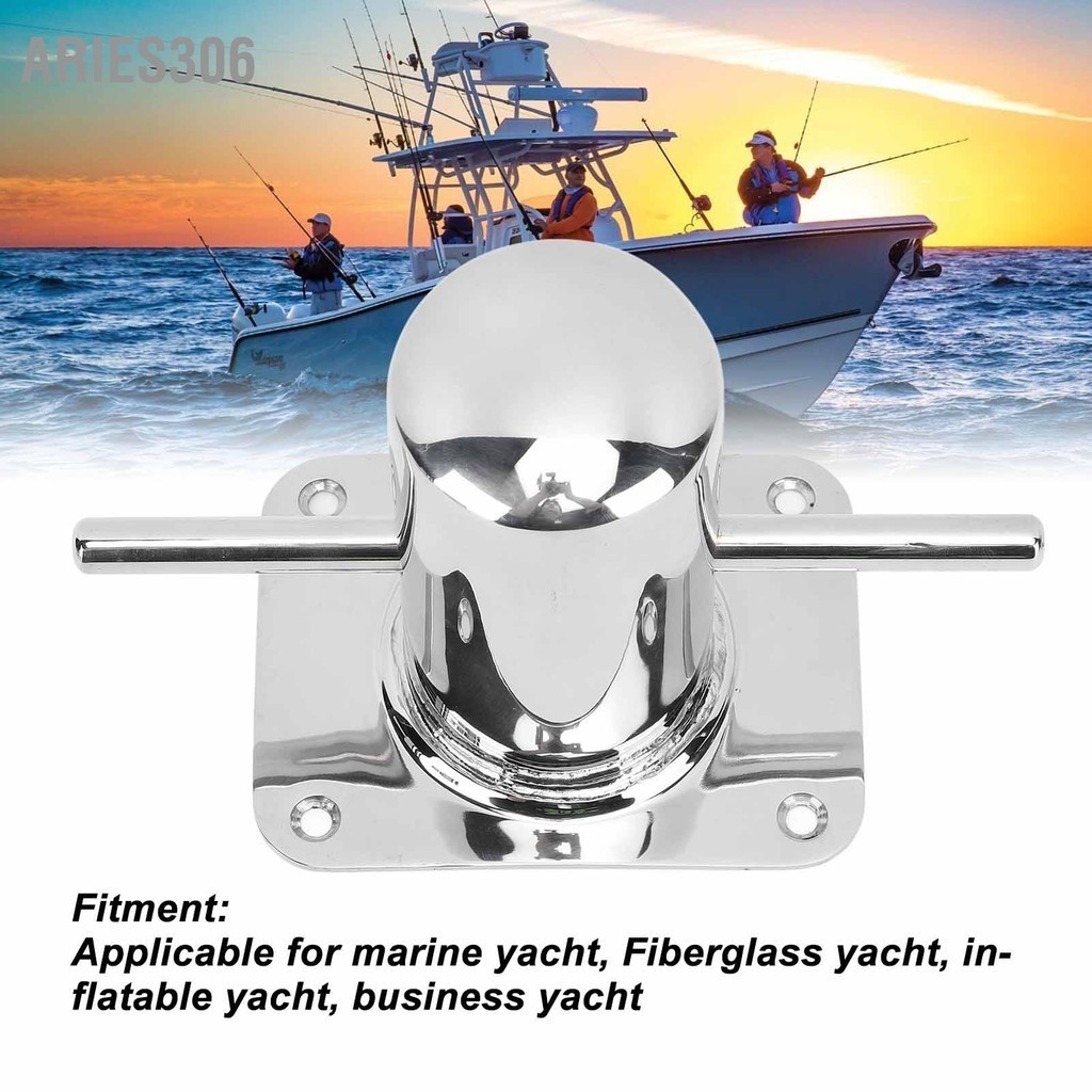 Aries306 4PCS Cross Bit Bollard 316 สแตนเลสสตีลเรือโพสต์ Deck Single ...