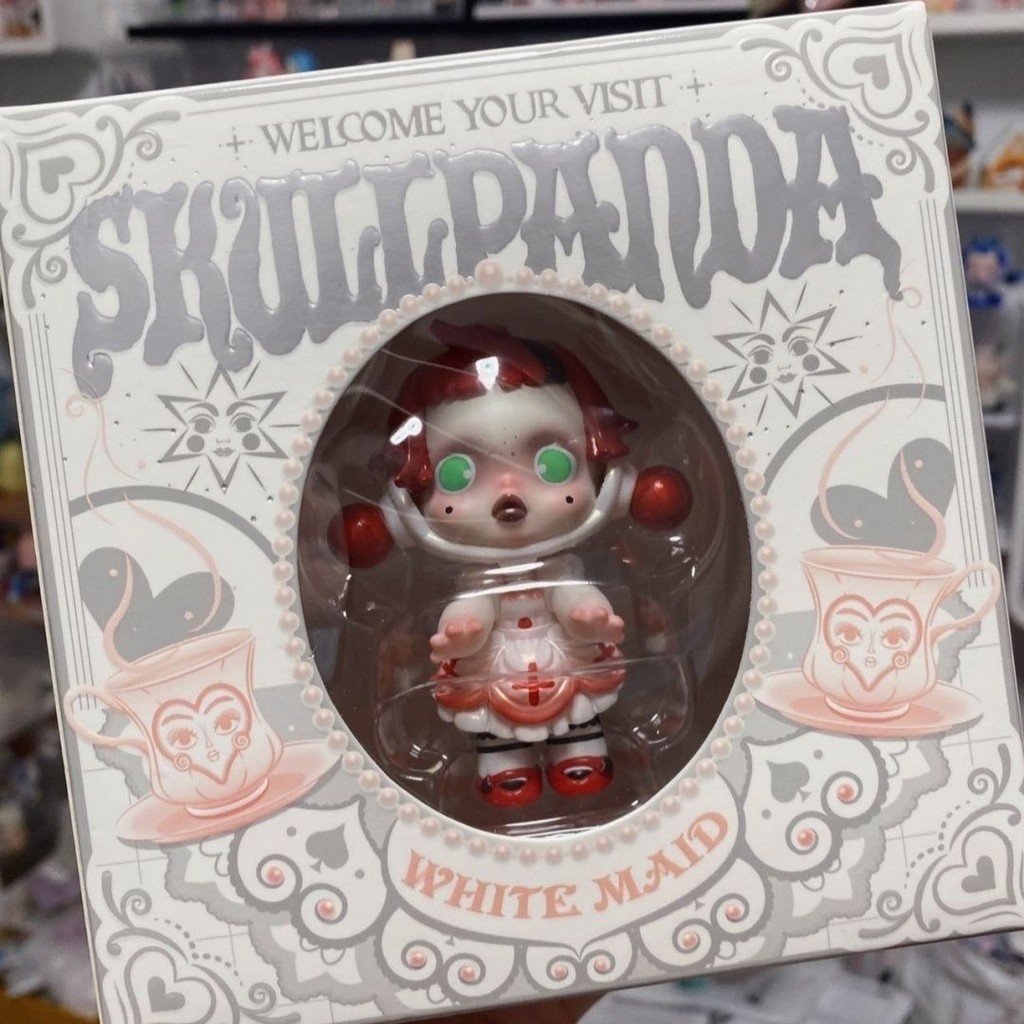 [ผลิตภัณฑ์ของแท้] Popmart SKULLPANDA White Maid Figure ของแท้ผลิตภัณฑ์ ...