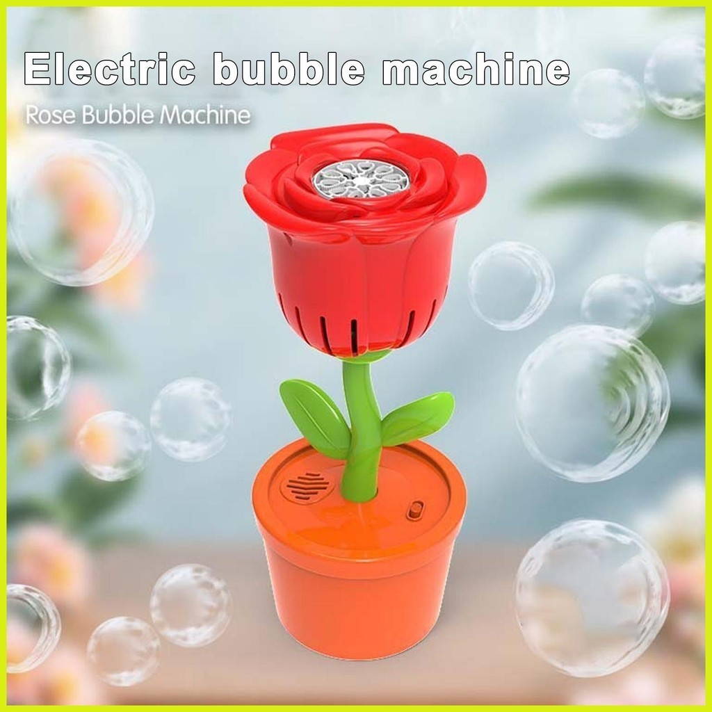 Kids Bubble Machine Unique Rose Electric Bubble Blower เปลี่ยนสีไฟ LED ...