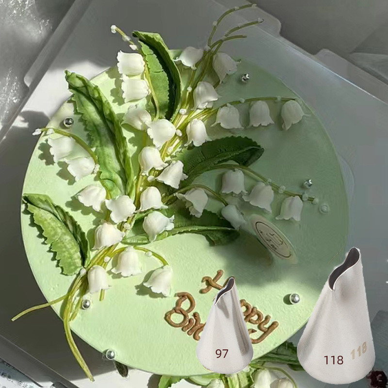 SUZUKI 112/97/118/3 ซูซูกิ ส-รูปกลีบดอกไม้ถั่วเนยวางโค้งดอกไม้ปากเค้ก ...