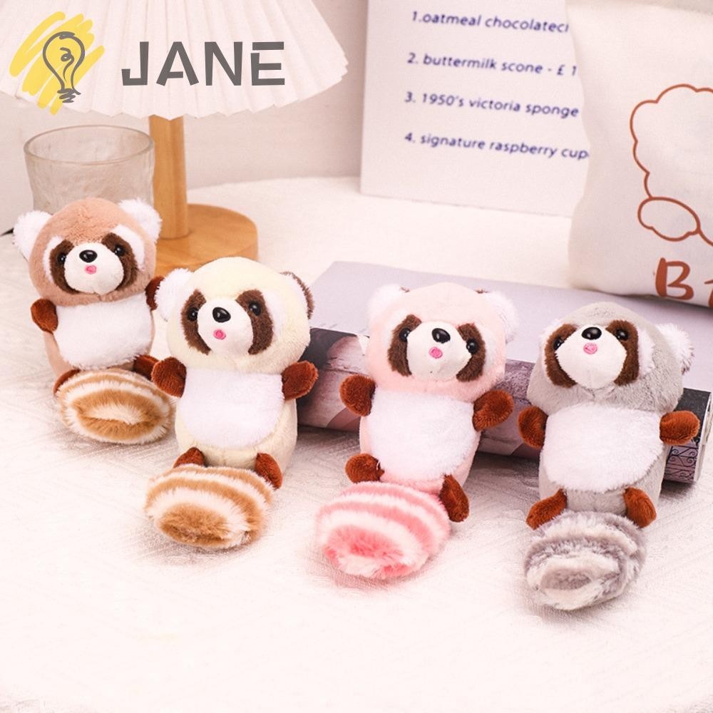 Jane Raccoon พวงกุญแจ, จี้ตุ๊กตานุ่มหลากสี, อุปกรณ์เสริมกระเป๋าเป้สะพาย ...