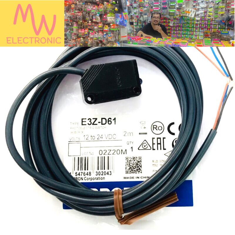 E3Z-D61 / E3Z-D62 Photoelectric Sensor ระยะตรวจจับ 1เมตร NPN 3สาย 12-24VDC | Shopee Thailand