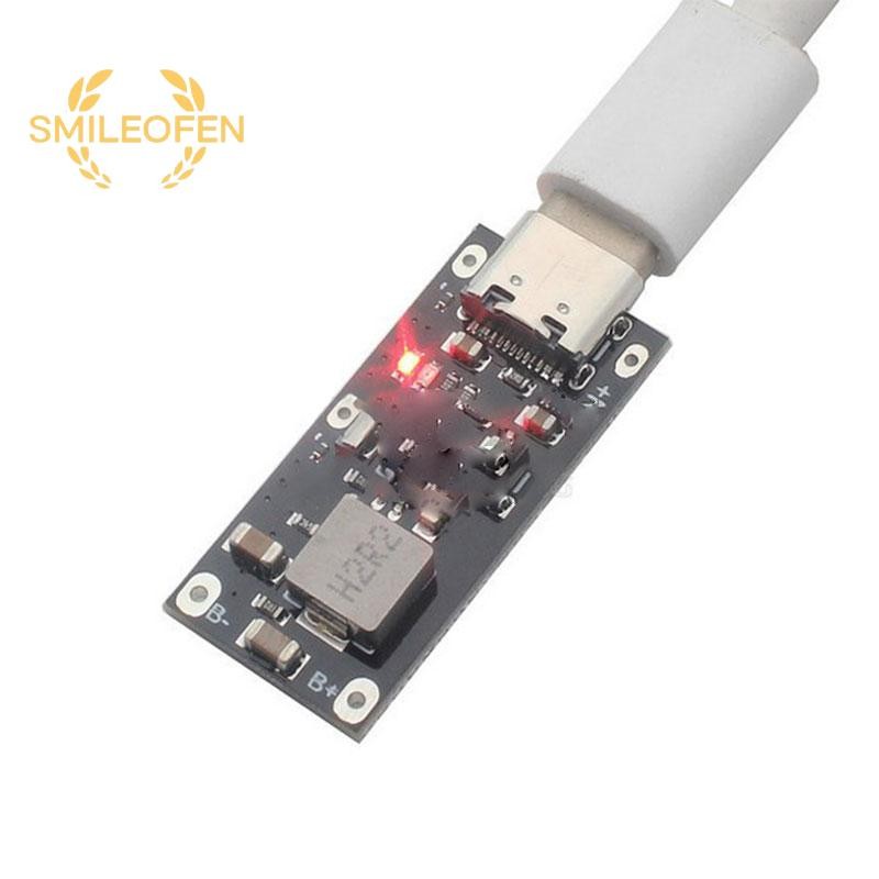 [Smileofen] Type-c USB 5V 3A 3.7V 18650 Lithium Li-ion แบตเตอรี่ชาร์จโมดูลชาร์จใหม่ | Shopee ...