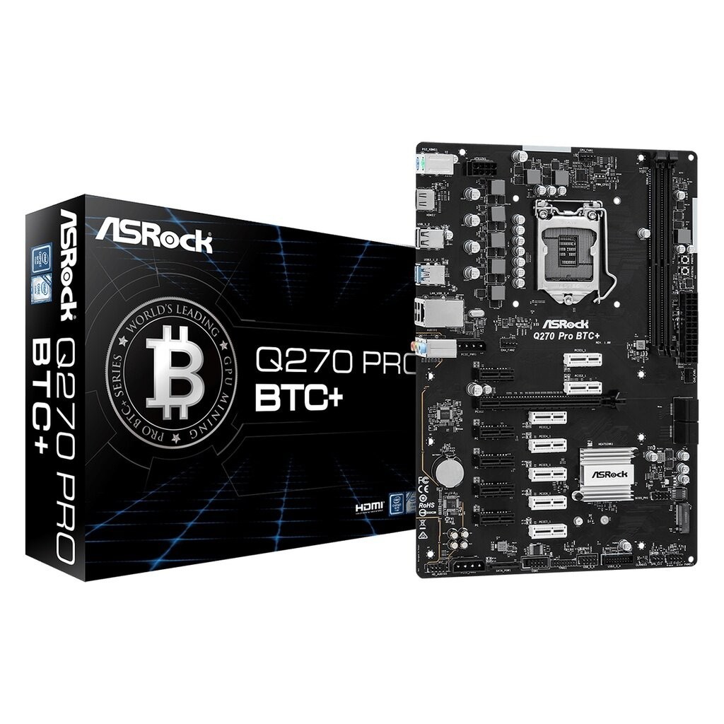 Motherboard Asrock Q270 Pro BTC+ ATX Intel 1151 Socket GEN6 GEN7 ...