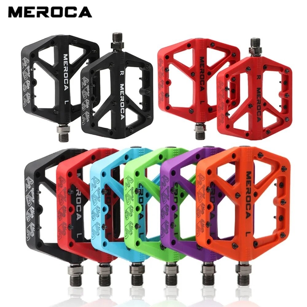 Meroca จักรยานเหยียบจักรยานเสือภูเขาเหยียบลื ่ นไนลอน Ultralight เหยียบ ...