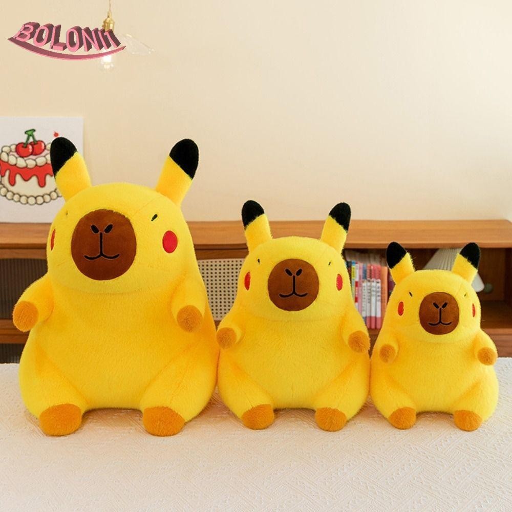 Bo Pikachu Capybara ตุ๊กตาตุ๊กตา, PP ผ้าฝ้ายจําลอง Capybara ตุ๊กตาของ ...