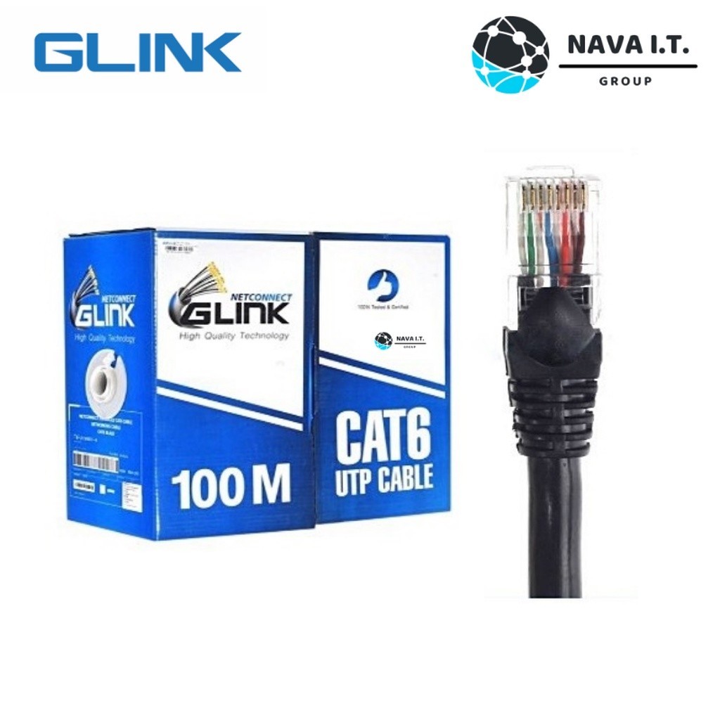 GLINK GL6002 สายแลน CAT6 UTP CABLE OUTDOOR ความยาว100 เมตร (ไม่เข้าหัวไปให้) | Shopee Thailand