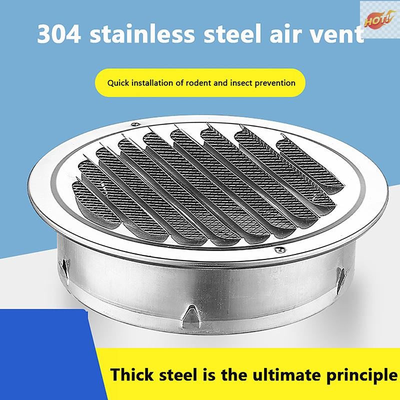Meet 70/80/100/120/150 มม.สแตนเลสสตีล Air Vent Grille แมลงป้องกันบ้าน ...