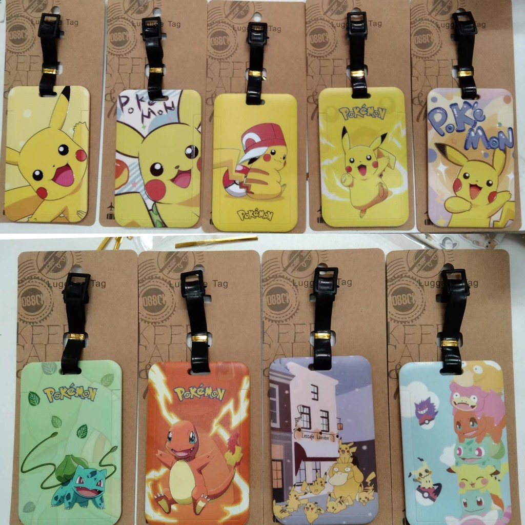 Custom Pokemon Pikachu Hard ABS แท็กกระเป๋าเดินทางสําหรับกระเป๋าเดินทาง ...