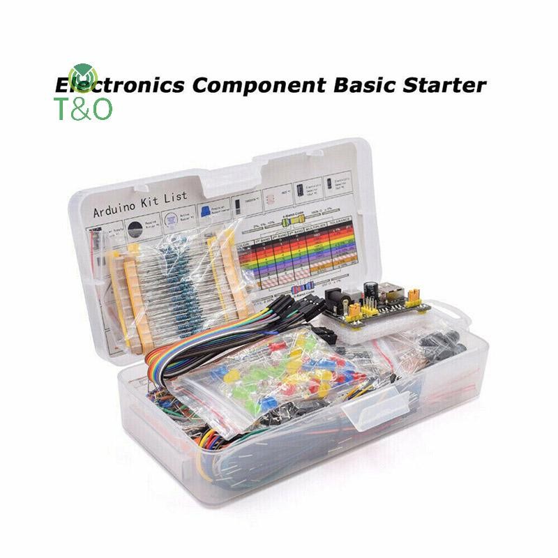 T&o Electronics Component Basic Starter Kit พร้อมแหล่งจ่ายไฟ Breadboard ใหม่ | Shopee Thailand