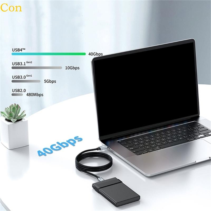 Con USB4 TypeC to TypeC สายชาร์จเร็ว USB4 UsbC สายไฟ 40GB ความเร็ว ...
