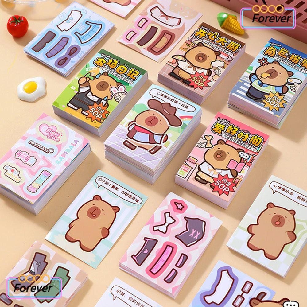 Forever Capybara Dress Up Sticker Book, Multicolor Papper เปลี่ยนเสื้อ ...