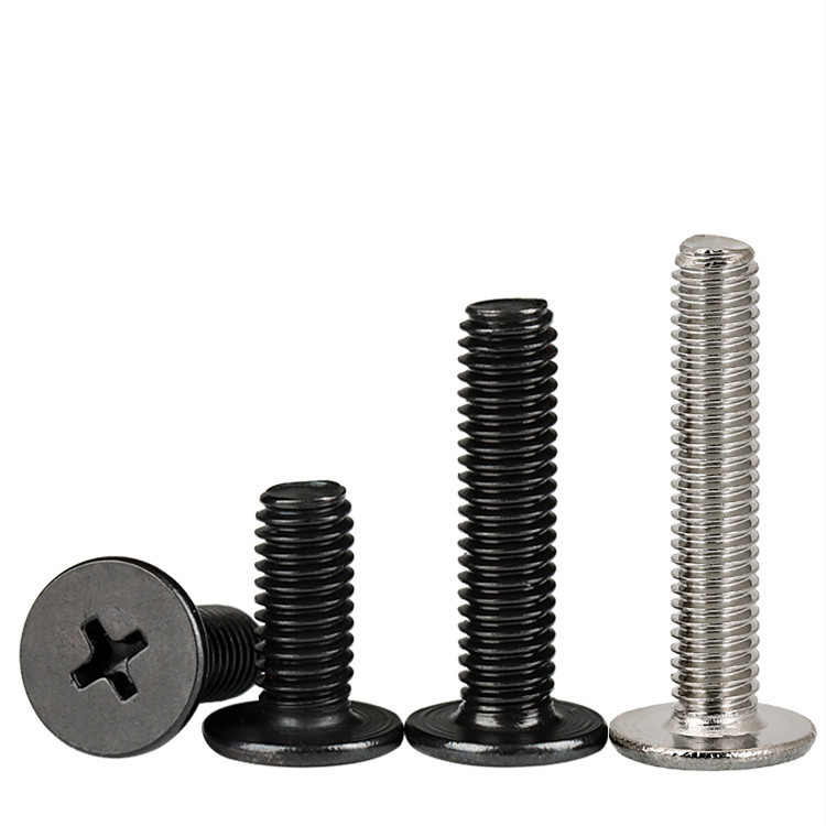 [JLY ] Black Phillips Flat Head Screw Notebook Digital Screw CM หัวบางขนาดใหญ ่ สกรูหัวแบน M2/M3 ...