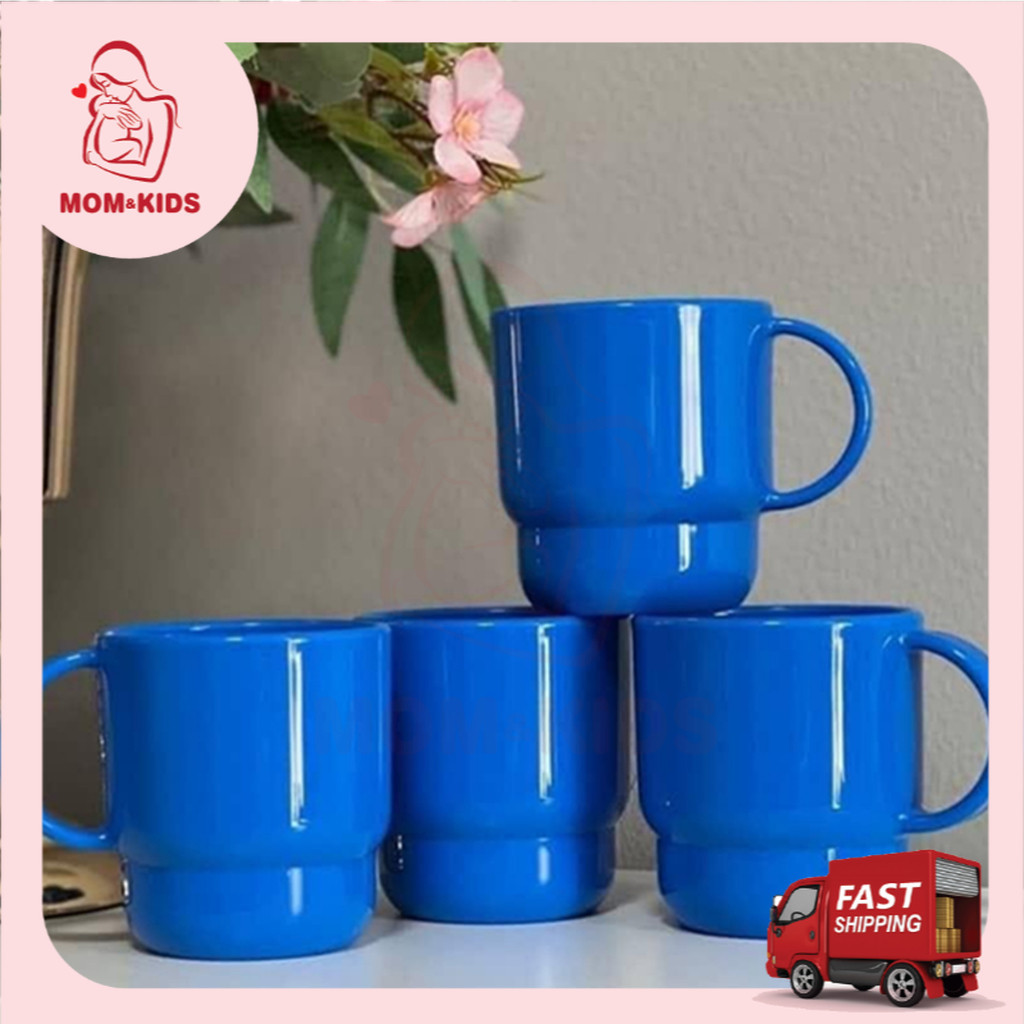 Tupperware แก้วกาแฟ 250 มล. สีฟ้า Biru Raya Cawan Kopi Kecil ไมโครเวฟ ...