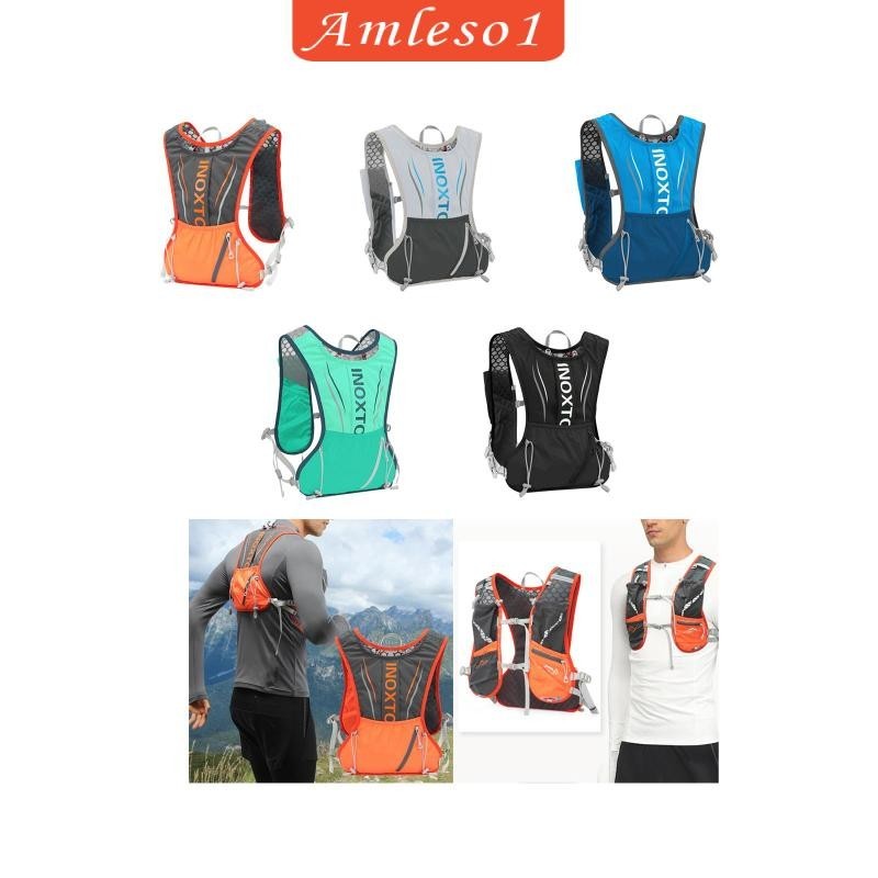 [ Amleso1 ] Pack Vest Adjustable Lightweight Running Rucksack Running ...