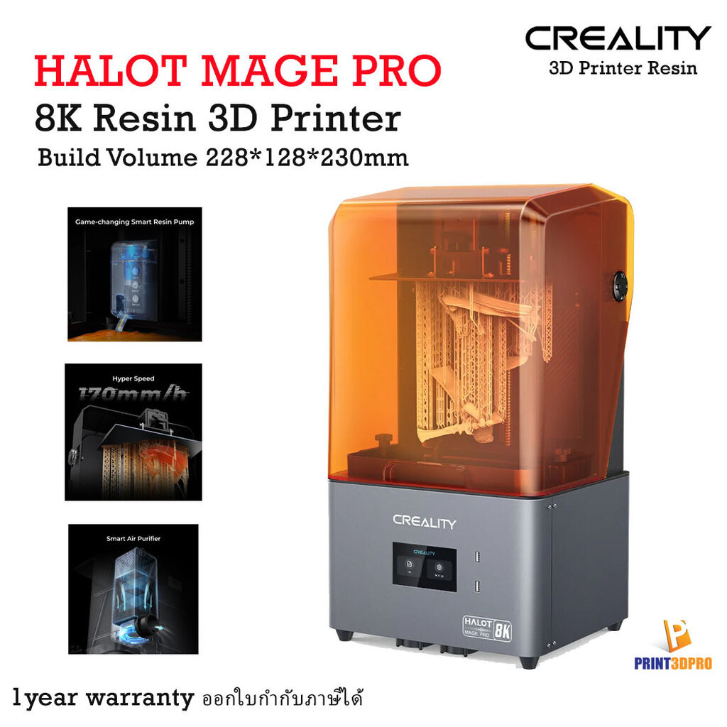 Creality 3D Printer 8K Resin Halot Mage Pro Build Volume 228x128x230mm ...