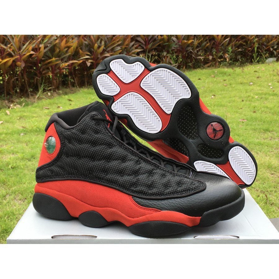 Ready HOT รองเท ้ าวิ ่ งคุณภาพสูง aj13 bred black/true รองเท ้ าบาสเก ...