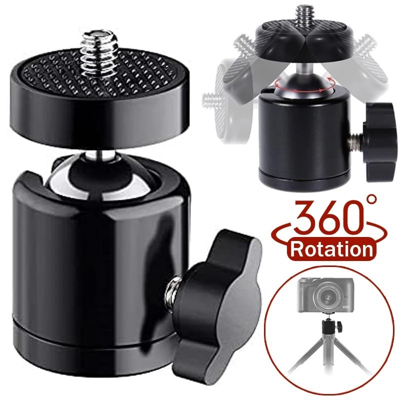 Mini Ball Head Screw Tripod Mount 360 Degree Rotating Mount Base ...