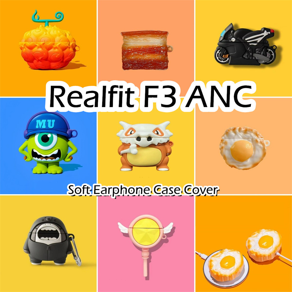 บูติกต้นฉบับสําหรับ Realfit F3 ANC Case การ์ตูนสร้างสรรค์ซิลิโคนอ่อนนุ่มหูฟังกรณีปลอก NO.3 ...
