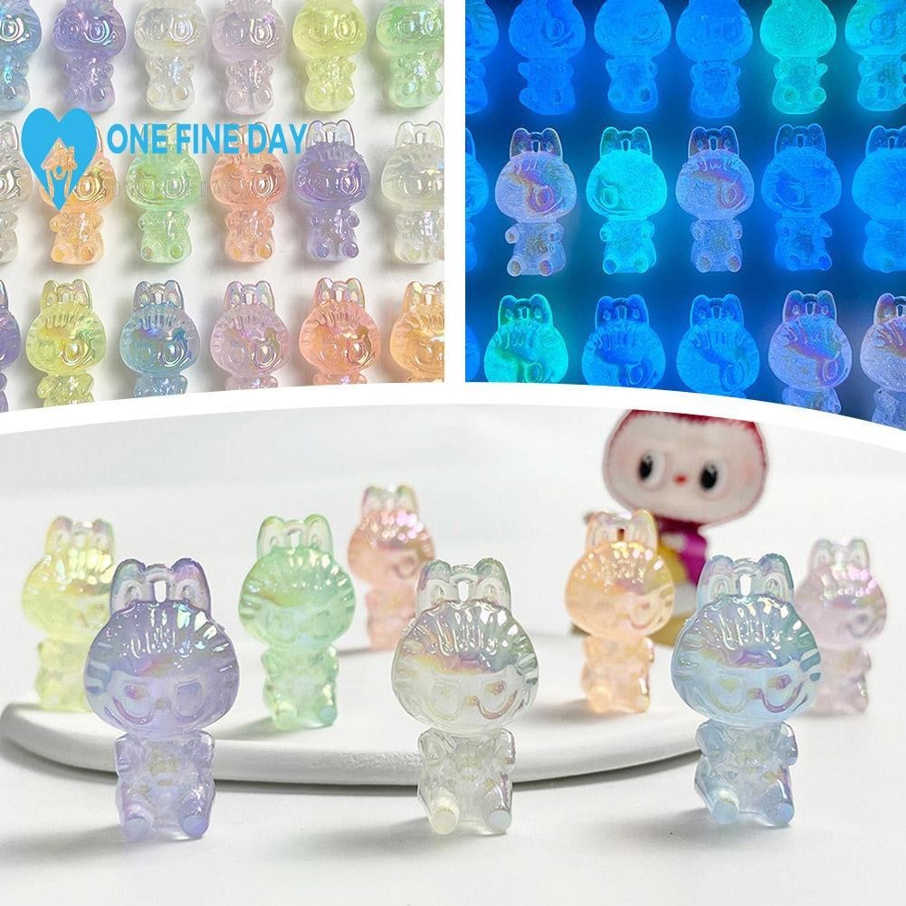Luminous Mermaid Ji ชุบ UV สีสันแขวน Hole Labubu Cell Beading โทรศัพท ์ ...