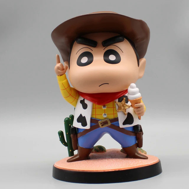 Crayon Shin Chan Action Figure Shin Chan Cos คาวบอย Figuras ของเล่น 17 ...