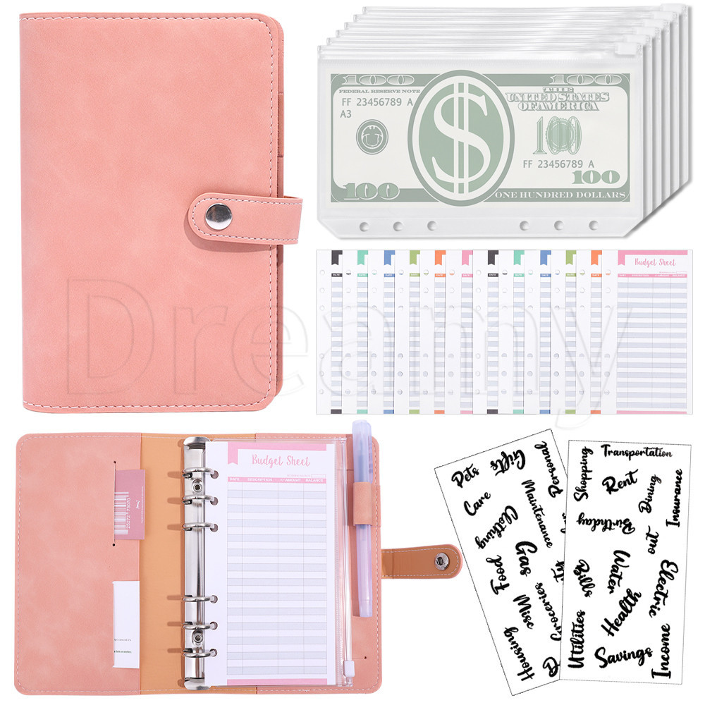 ชุดสมุดโน๊ตวางแผน Binder Budget - สมุดโน้ตแบบหลวมพร้อมสติ๊กเกอร์ฉลาก ...