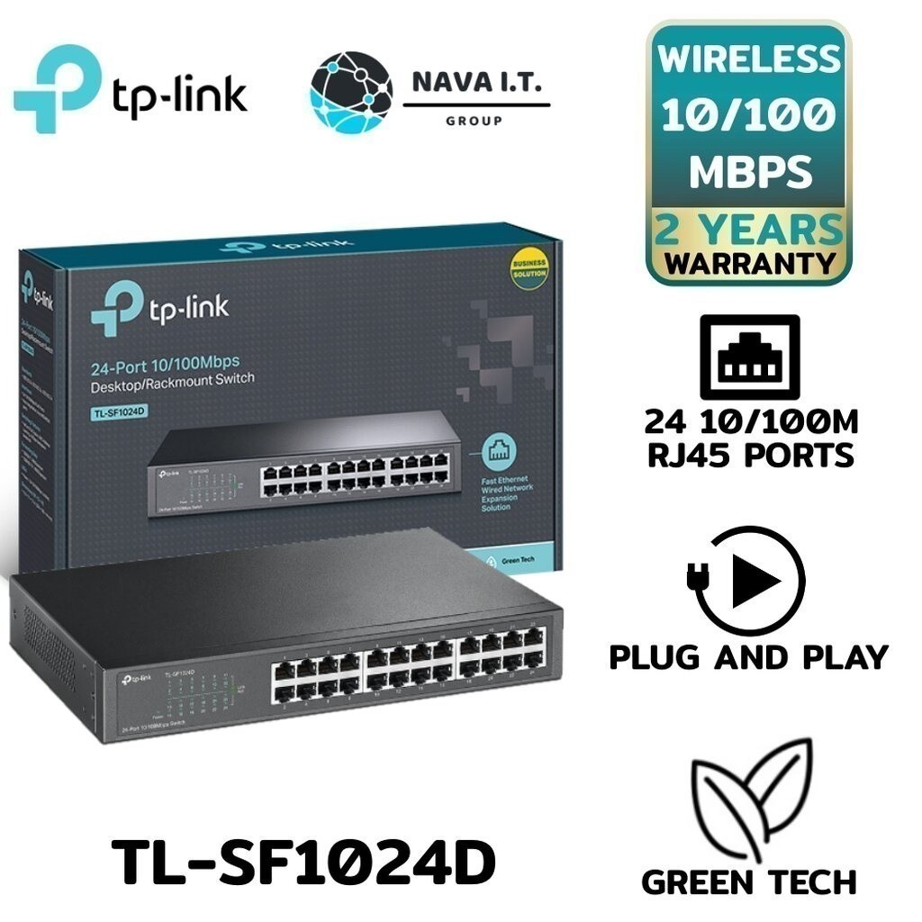⚡️กรุงเทพฯด่วน1ชั่วโมง⚡️ TP-LINK TL-SF1024D SWITCH HUB (สวิตซ์ฮับ) 24 ...
