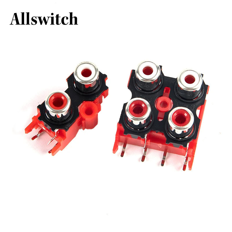 5 ชิ้น AV2-8.4-13 RCA หญิง Audio Video Plug 2P 4P AV Connector Socket Connector | Shopee Thailand