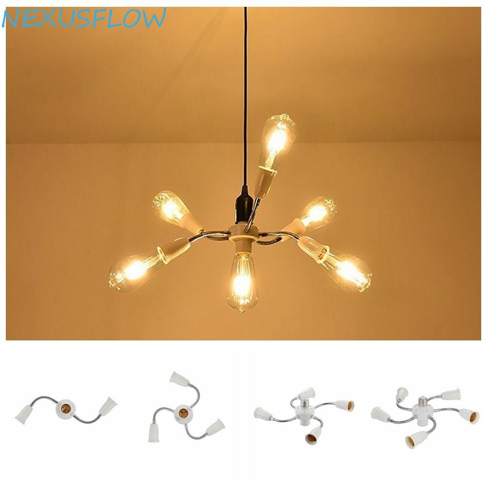 Nexusflow E27 Light Socket Splitter, หลอดไฟอะแดปเตอร์พร้อมสายต่อ E27 ผู้ถือโคมไฟ Converter, ปรับ ...