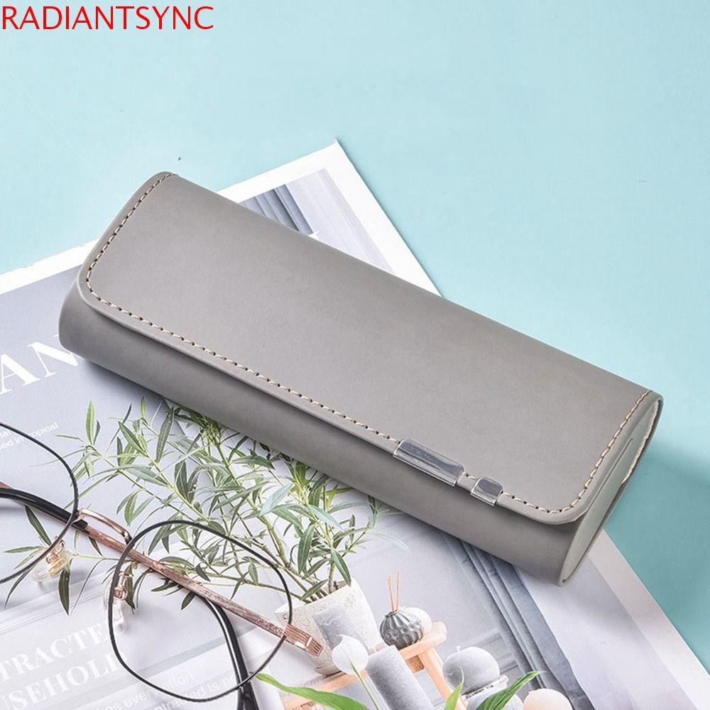 Radiantsync กล่องแว่นตาแว่นตาคอนเทนเนอร์หนัง PU แม่เหล็ก Clasp กล่องเก็บแว่นตาอ่านหนังสือแว่นตา ...