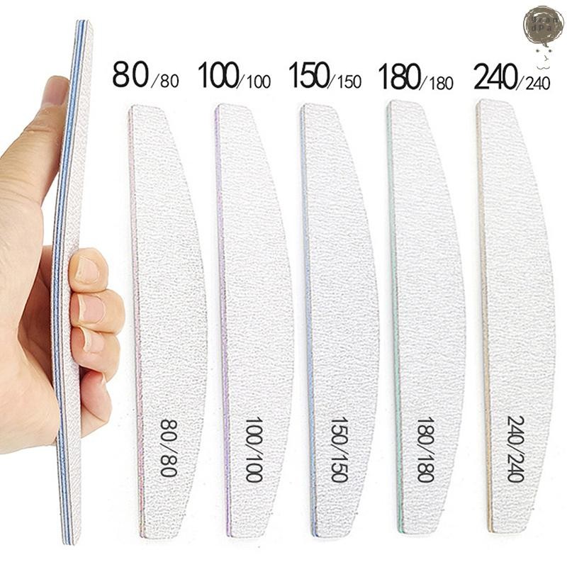 [GR] 5 ชิ้น Professional เล็บแฟ้มบัฟเฟอร์ขัด Accesorios เรือขัดขัดขัด Buffing 80/100/150/180 ...