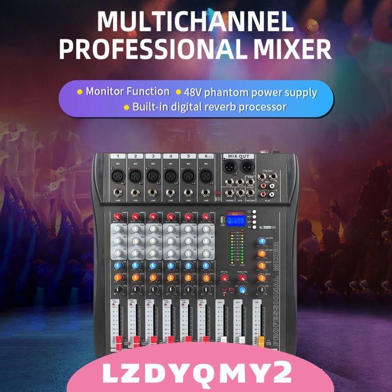 [Lzdyqmy2 ] 6 Channel Audio Mixer Sound Mixing XLR Jack USB Digital ...