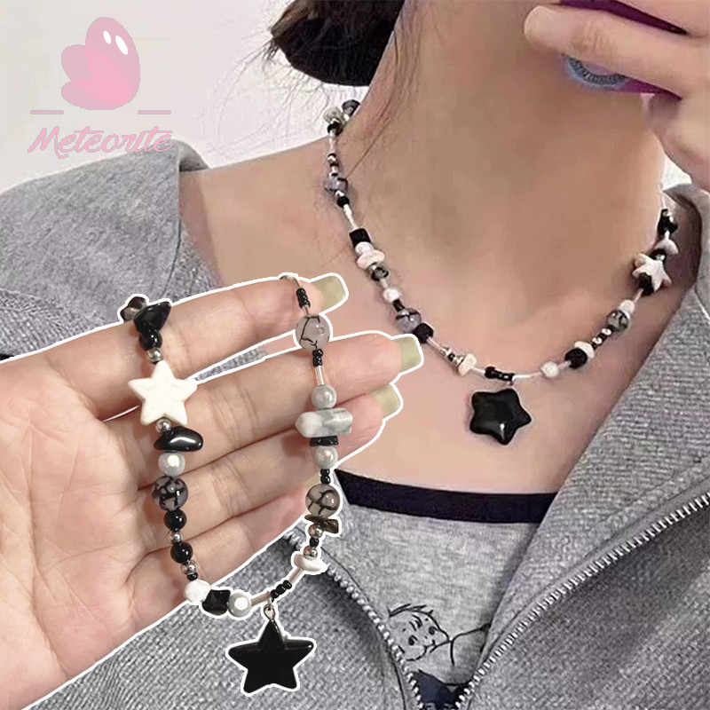 Kpop Star สร้อยคอลูกปัดสําหรับ Unisex - ผู้หญิง Y2K Punk Collar Chain ...