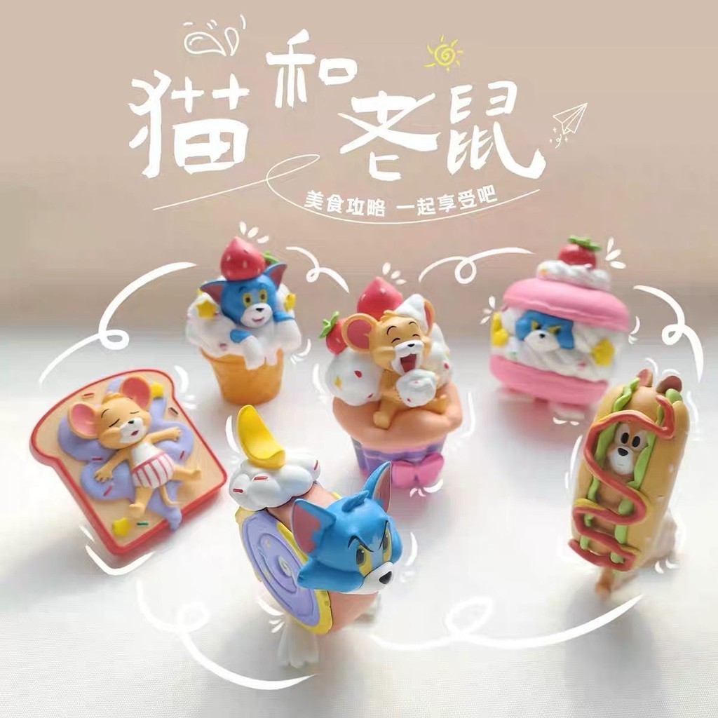 สินค้าใหม่ 6 ประเภทแมวและเมาส์ Gourmet Series Tom และ Jerry cos Burger ...