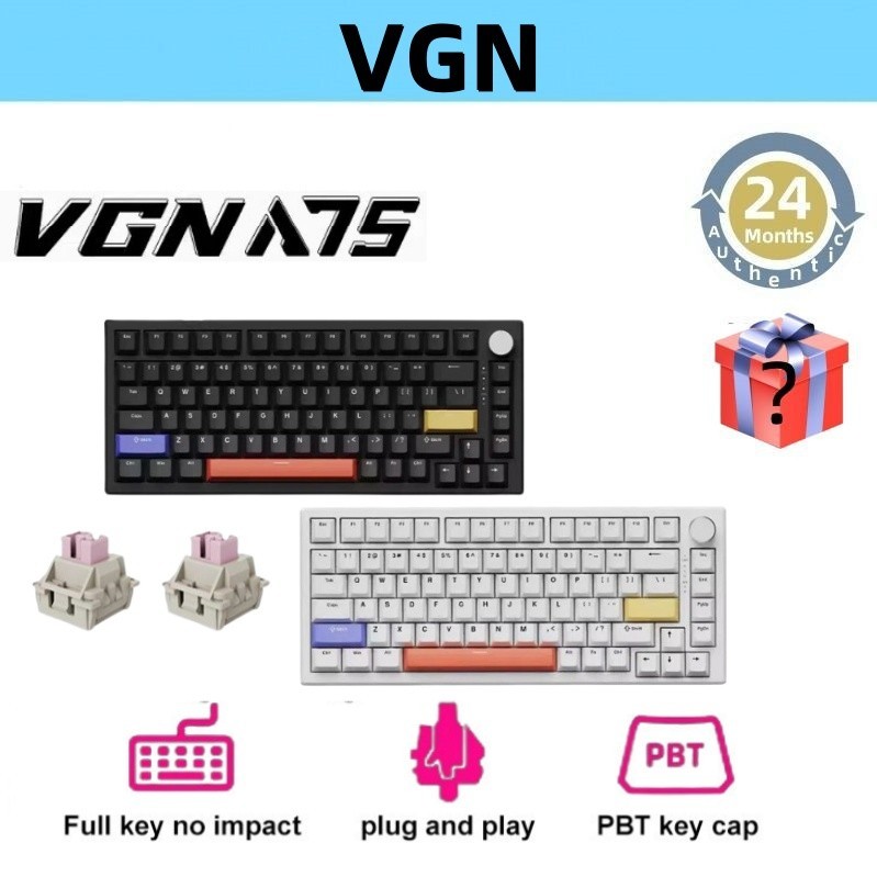 Vgn A75 คีย ์ บอร ์ ดเชิงกลแบบมีสายโหมดเดียว RGB แบบถอดเปลี ่ ยนได ้ ร ้ อน | Shopee Thailand
