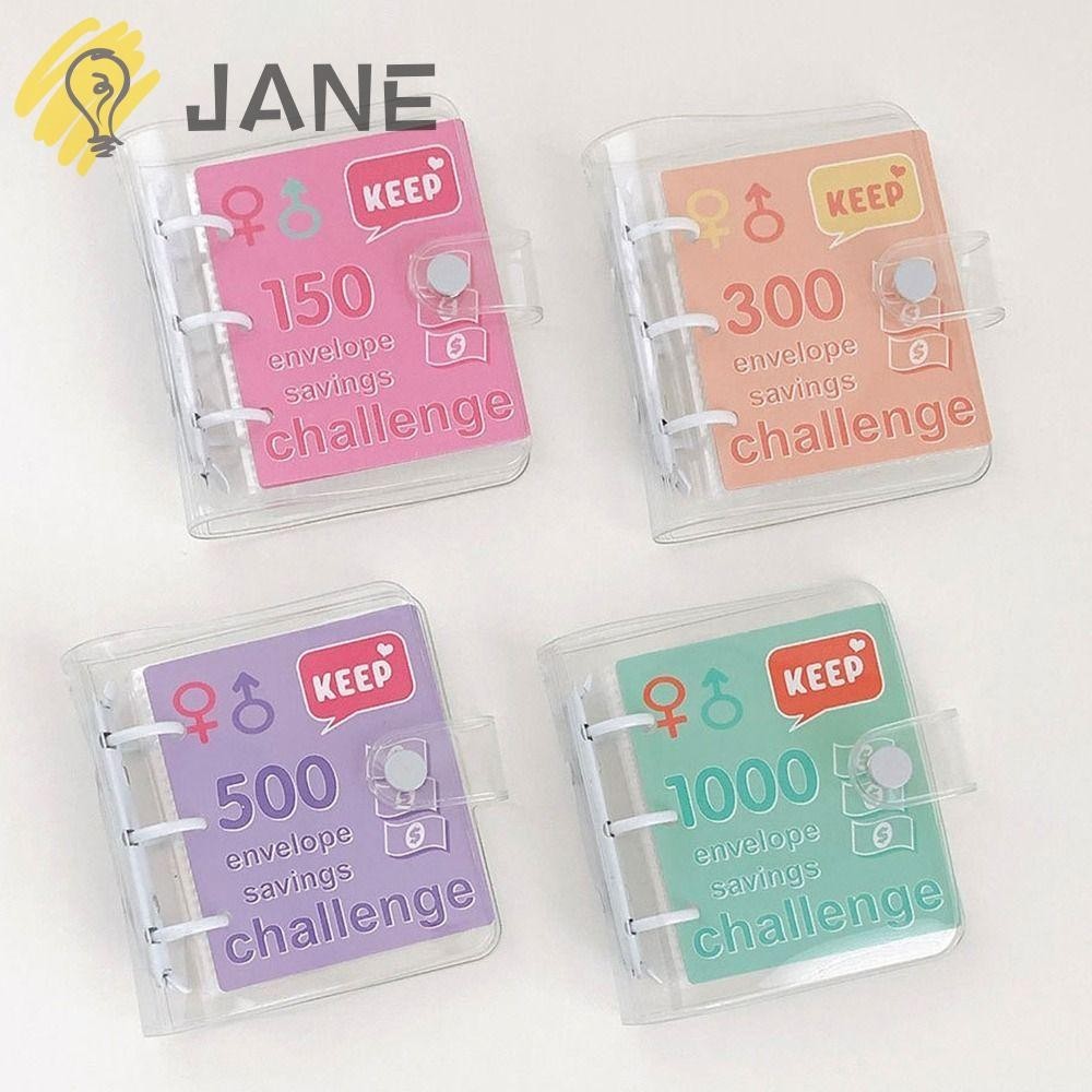 Jane Saving Challenge Binder, พร้อมซองเงินสด Mini Envelope Challenge ...