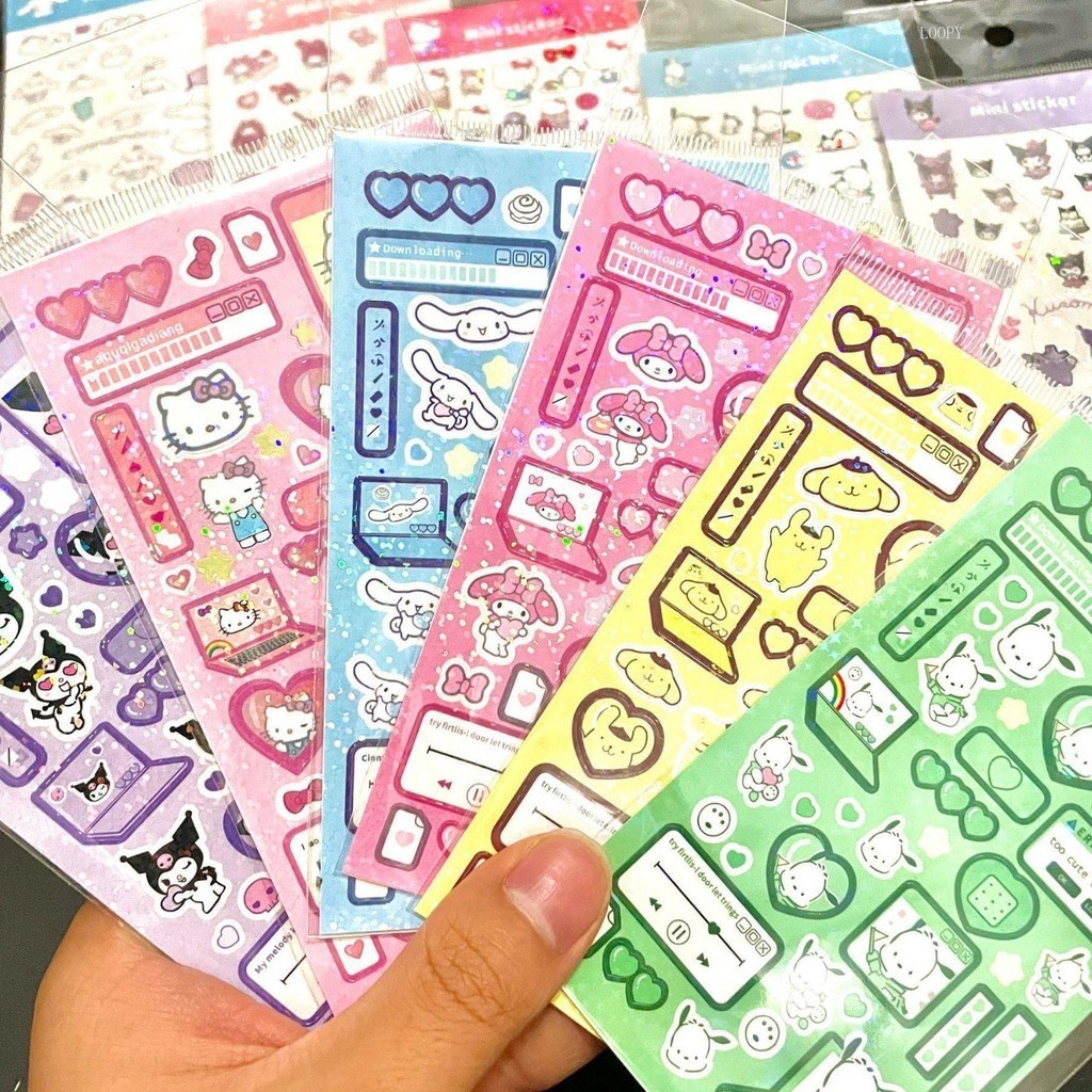 Kulomi Melody Cinnamon Dog Goo Card Sticker ชุดเลเซอร์ Goo Ka Sticker ...