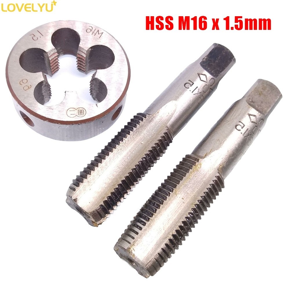 [LOVELYU] Hss M16 x 1.5 มม. Taper & Plug Tap & M16 x 1.5 มม. Die Metric Thread Right Hand ...
