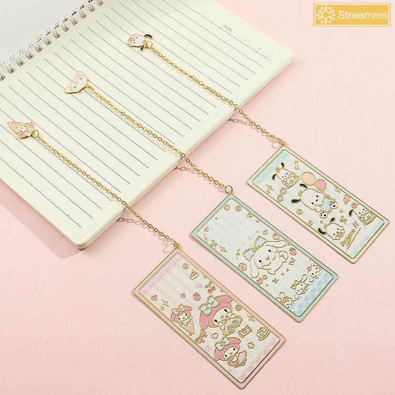 {Streamers} Kawaii Hello Kitty Bookmark My Melody Metal Bookmark Anime ...