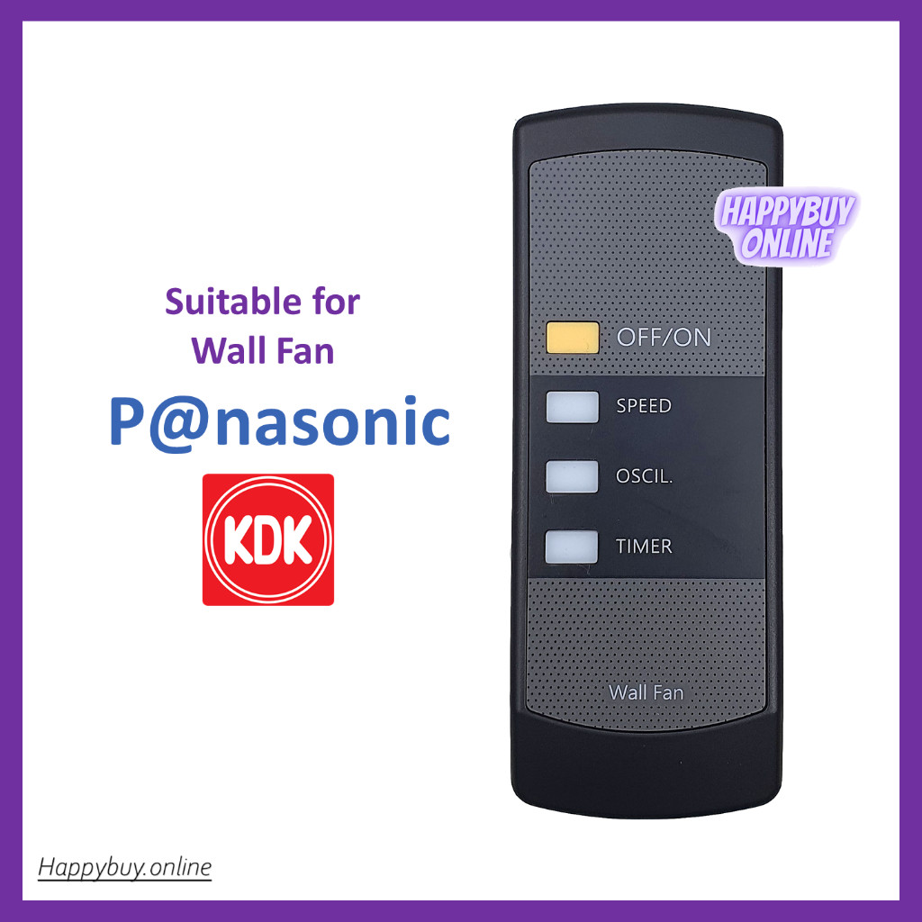 ใช้งานร่วมกับ Panasoni พัดลมติดผนังรีโมทคอนโทรลเปลี่ยน P@nasonic F-MU44R KC-4GR KDK พัดลมติดผนัง ...