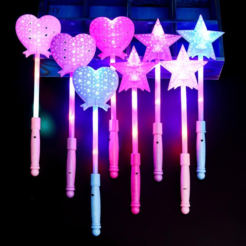 Fty Luminous กระพริบ Led Scepter ของเล่นแปลกหัวใจหลายสี Stick Light ...